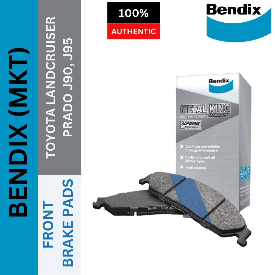BENDIX METAL KING TITANIUM FRONT for TOYOTA LANDCRUISER PRADO J90, J95 ...