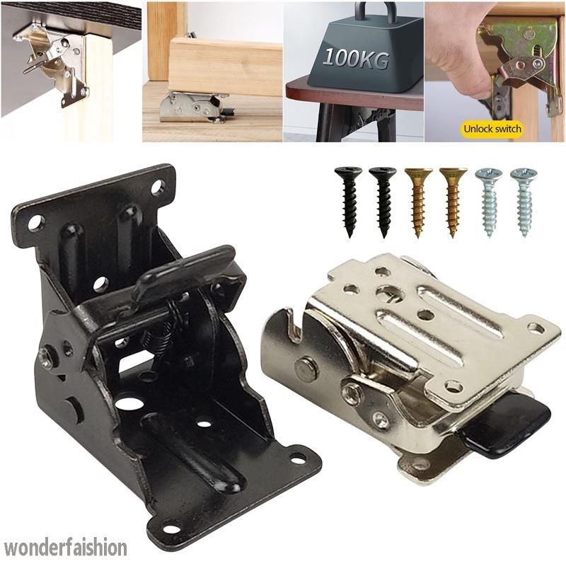 Folding Table Chair Leg Hinge 90 Degree Self Locking Bracket Hinges ...