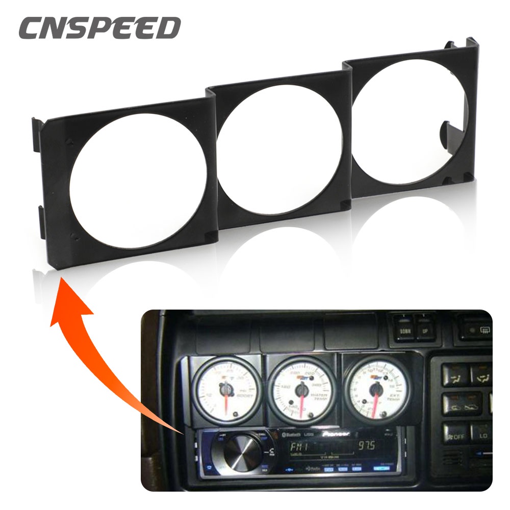 Universal 3 Hole 52mm Single DIN Radio Slot Pod Auto Triple Gauge Meter ...