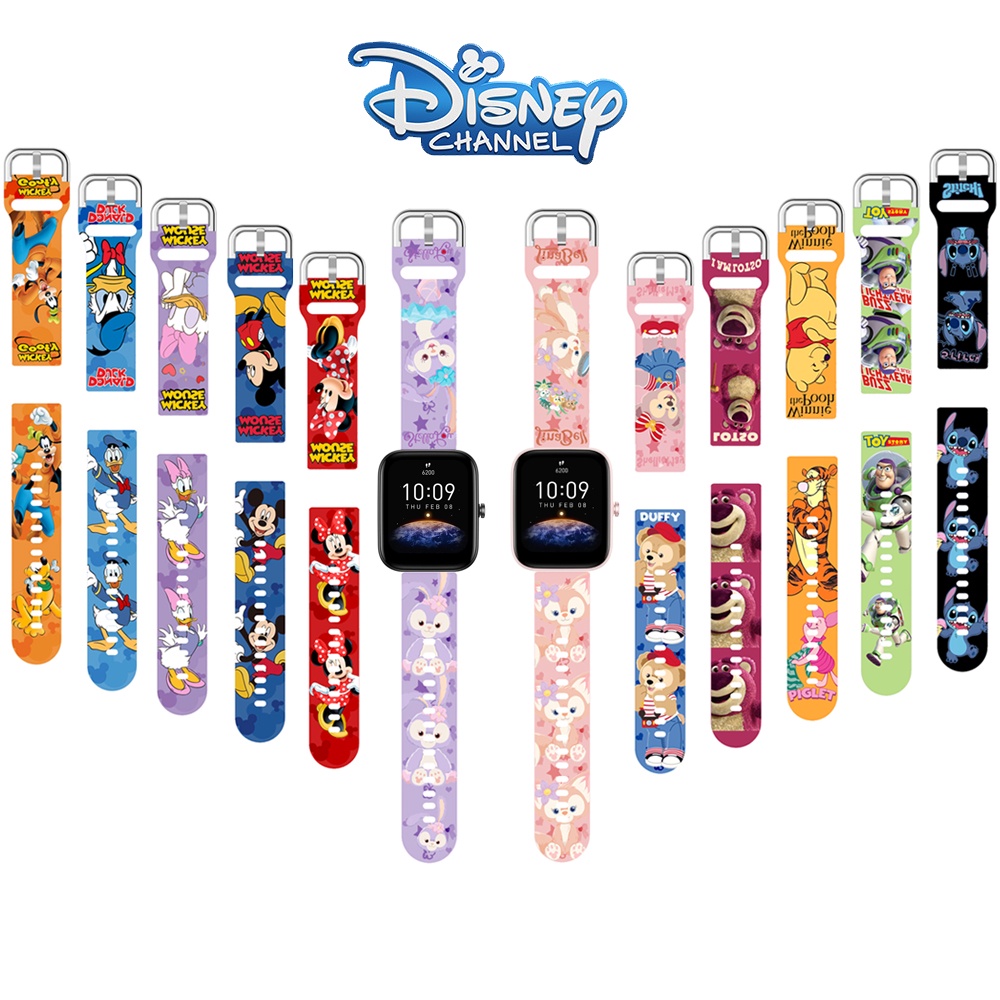 Disney printed strap Silicone band Mickey Mouse Cute Watch Strap Sports ...