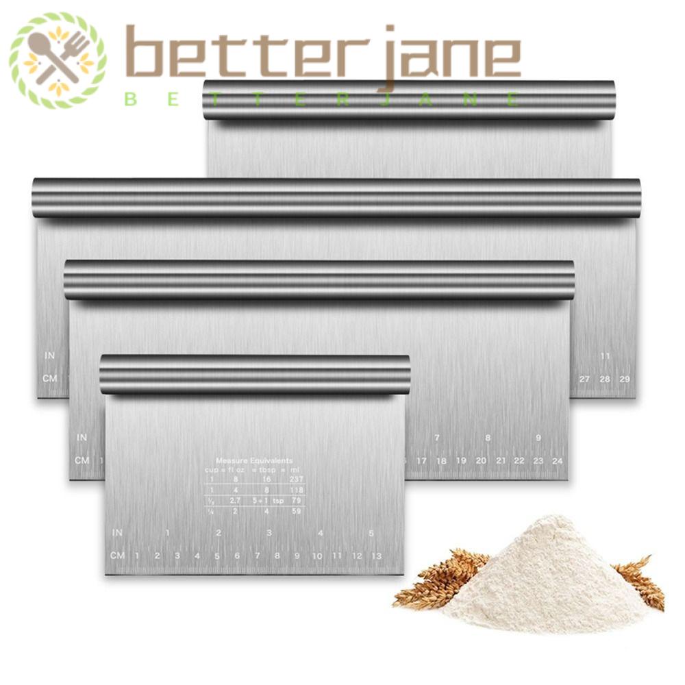 BETTER-JANE Bench Scraper, Pasta Dough Bench Chopper, Polished Scale ...