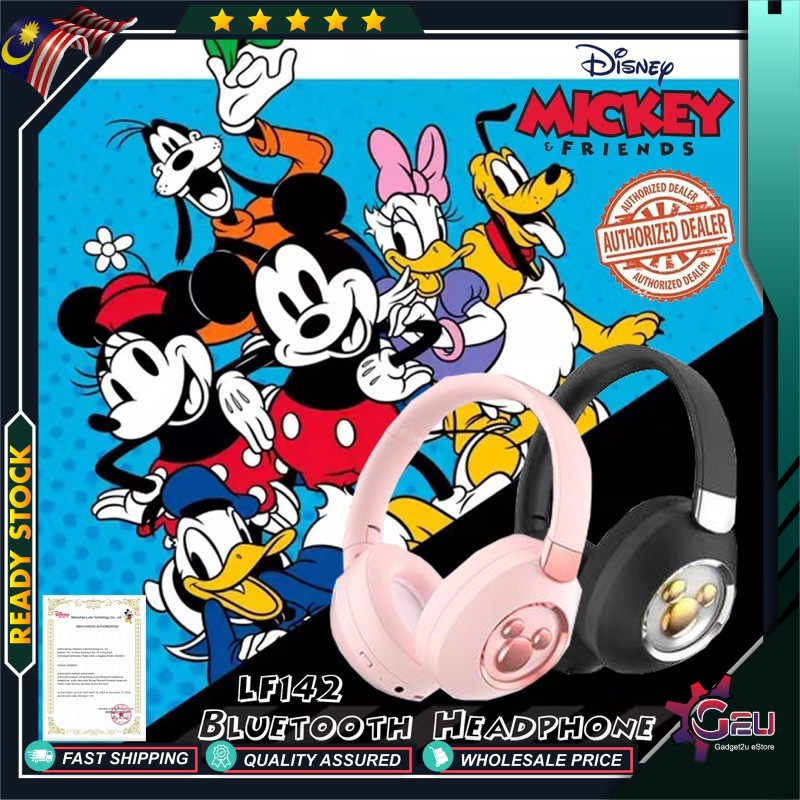 Authorized Reseller Disney Mickey Logo Design LF142 Wireless Headphone ...