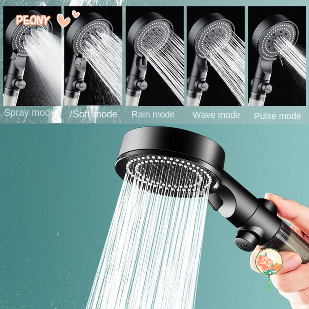 PEONY-HOME Handheld Shower Head Pressurized Massage Water Flow ...