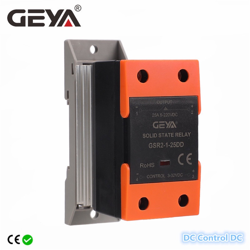 GEYA DC Control DC Solid State Relay with Radiator SSR 10A 25A 40A 60A ...
