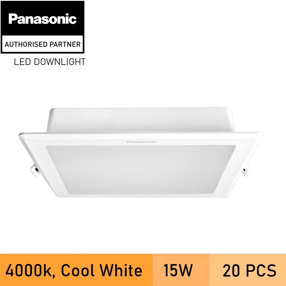 PANASONIC NNV70812WE1M SQUARE LED DOWNLIGHT (15W) COOL WHITE 20 PCS ...