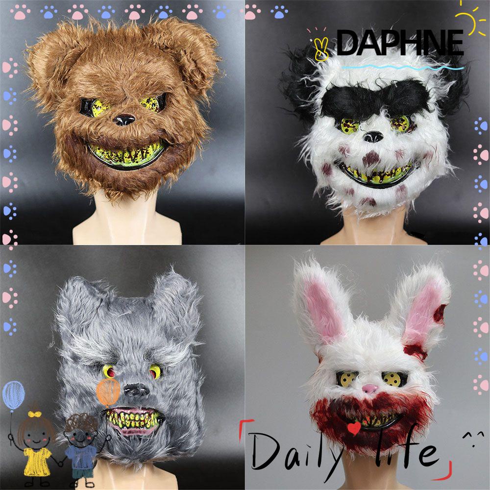 DAPHNE-HOME Halloween protectionCreepy Horror Rabbit Bloody Bear White ...