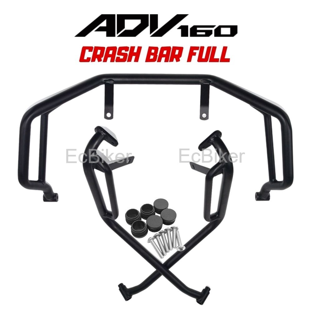 Honda ADV160 Heavy Duty Full Frame Crash Bar Solid Strong Harden anodized Perfect Welding Black ...