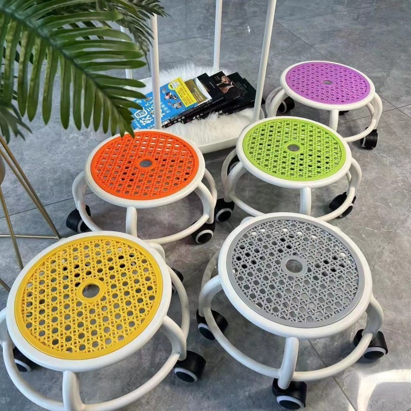 Pulley low stool with universal wheel small stool,children's walk ...