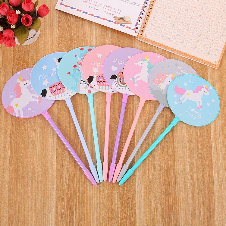 Unicorn Fan Ball Pen: Cute Stationery with a Free Gift (Model 4072 ...