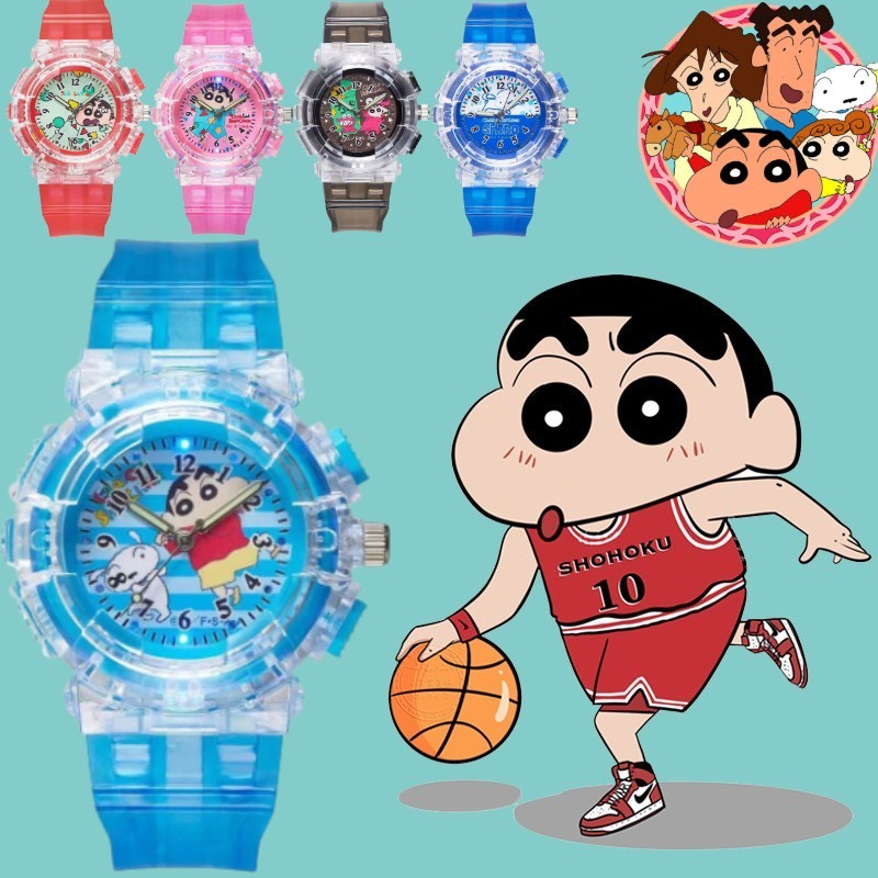 Cute Cartoon Crayon Shin-chan LED Light Kids Watches for Boys Girls ...