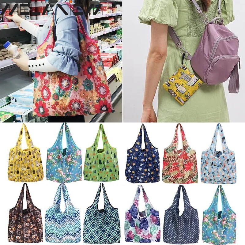 Washable Large-capacity Convenient Reusable Women Tote Folding Pouch ...