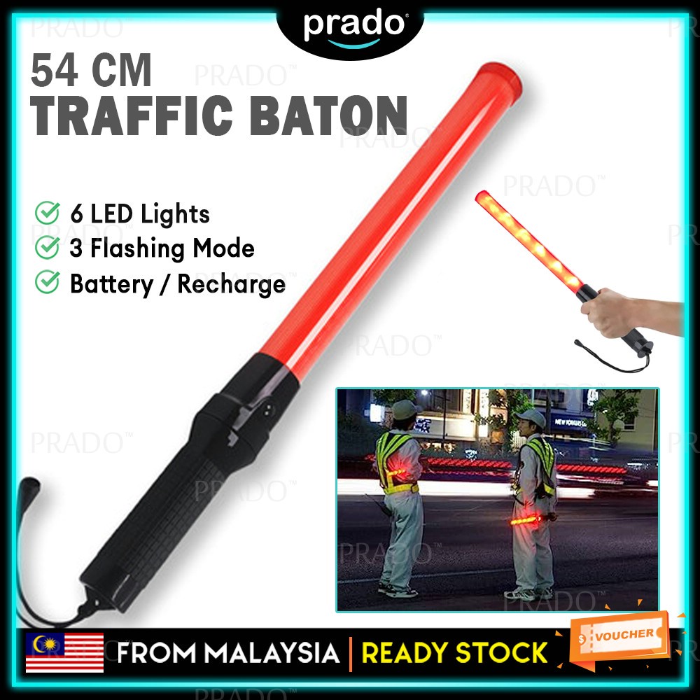 PRADO 54CM Red LED Baton Stick Light Traffic Signal Road Control ...