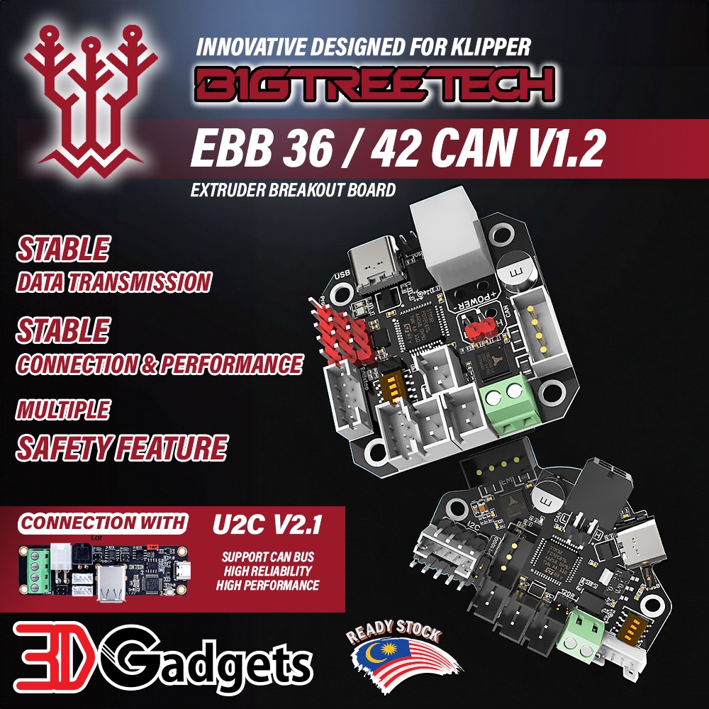 BIGTREETECH EBB36 / EBB42 CAN with Add-On U2C v2.1 Expansion Board for ...