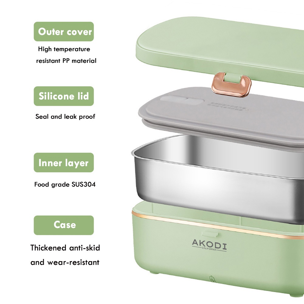 Electric Heating Lunch Box Pemanas Tanpa Air Kotak Makan Siang Kantor ...
