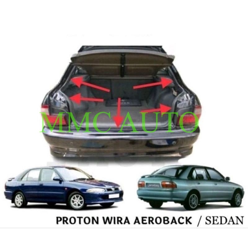 Proton Wira Rear Bonnet Trunk Lid Boot Rubber / Belakang Bonet Getah ...