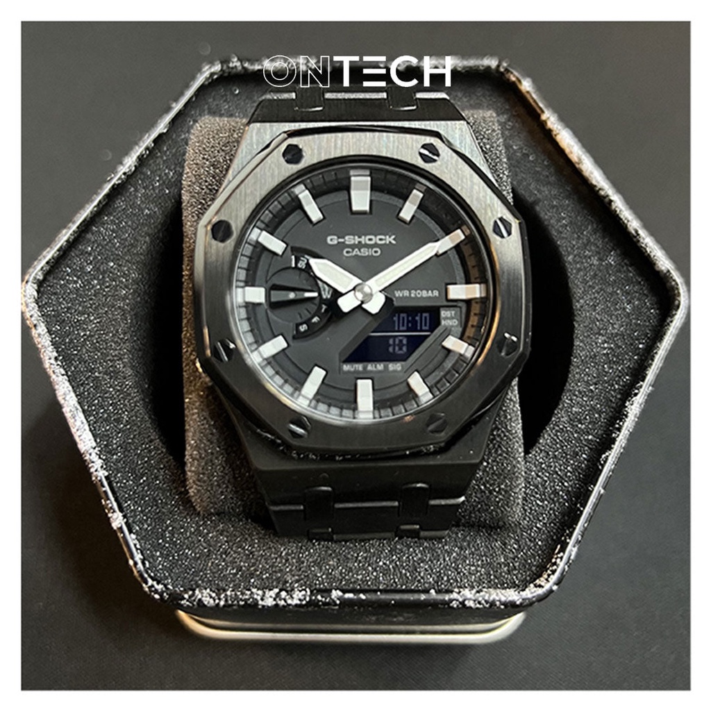 Casio G-Shock "Full Metal CasiOak Custom" Analog Digital GA-2100-1A ...