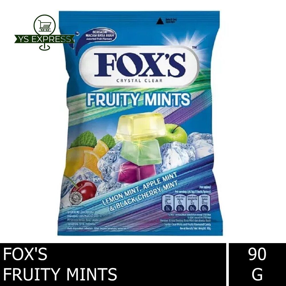 FOX'S Crystal Clear Fruity Mints Candy 90g | Shopee Malaysia