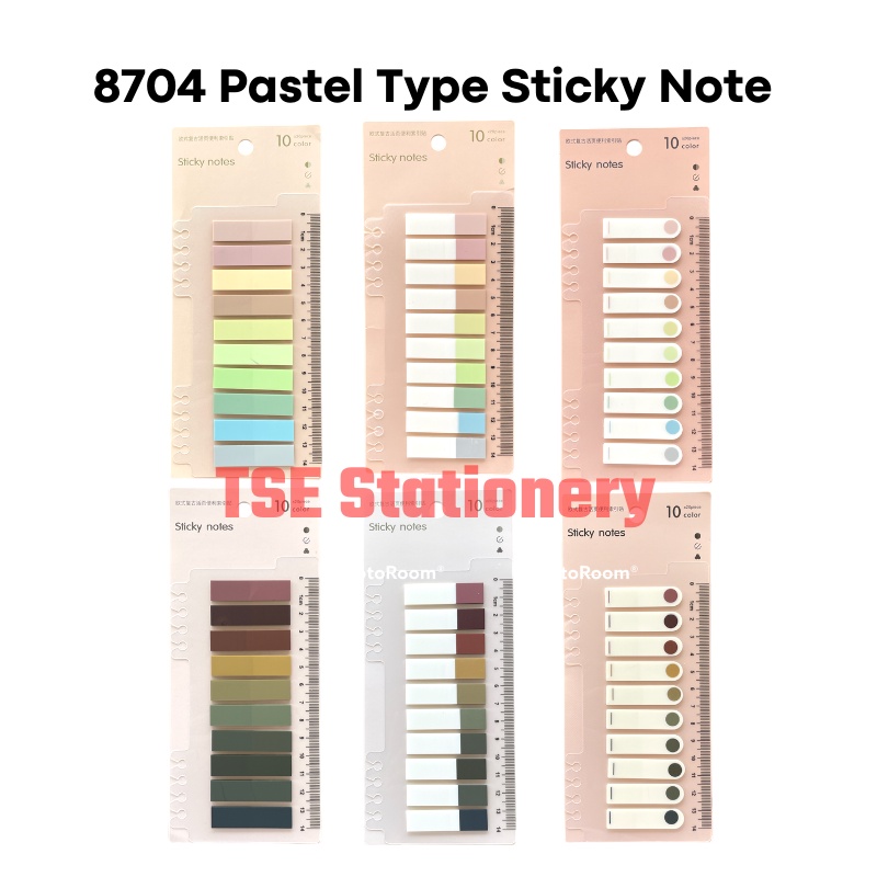 8704 Plastic Pastel Type Sticky Note Post It Pad Sticker Indexer ...