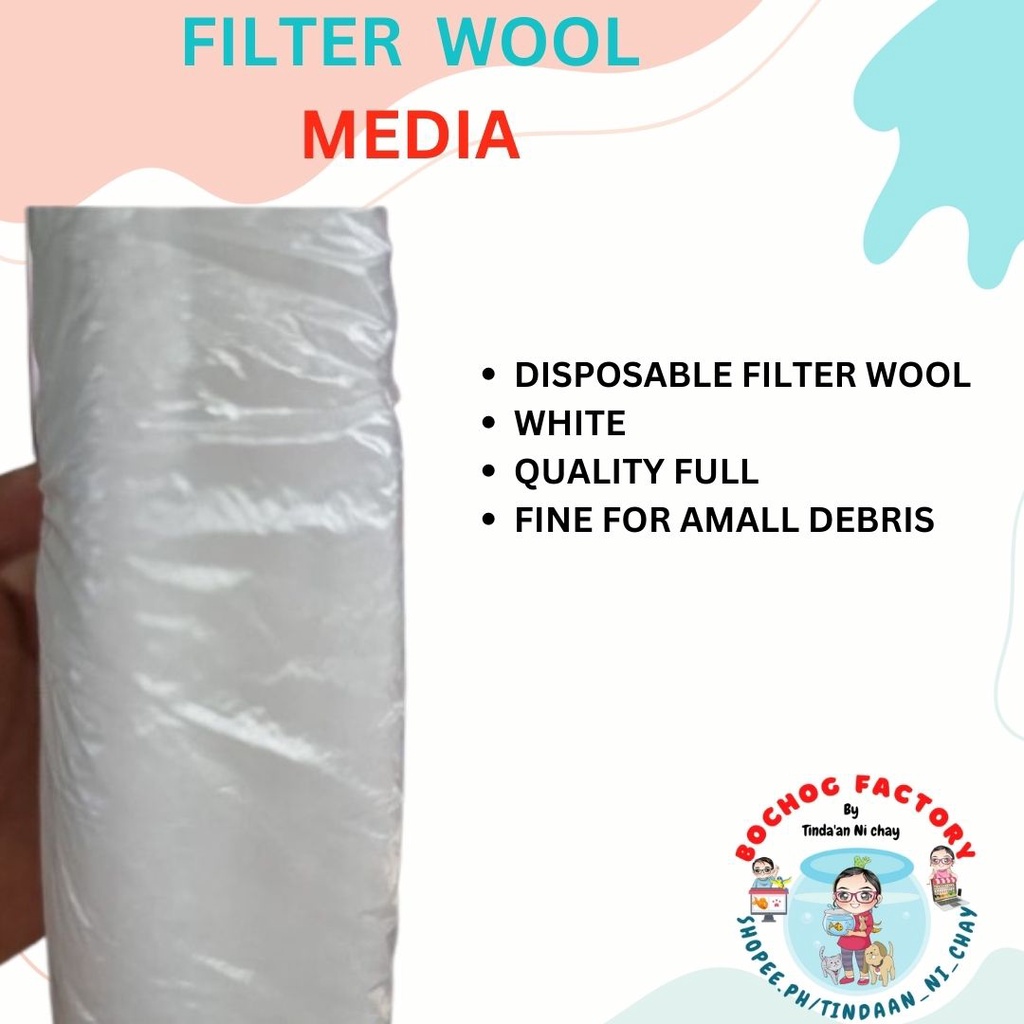 Filter wool diaposable media aquarium water quality overhead top filter ...