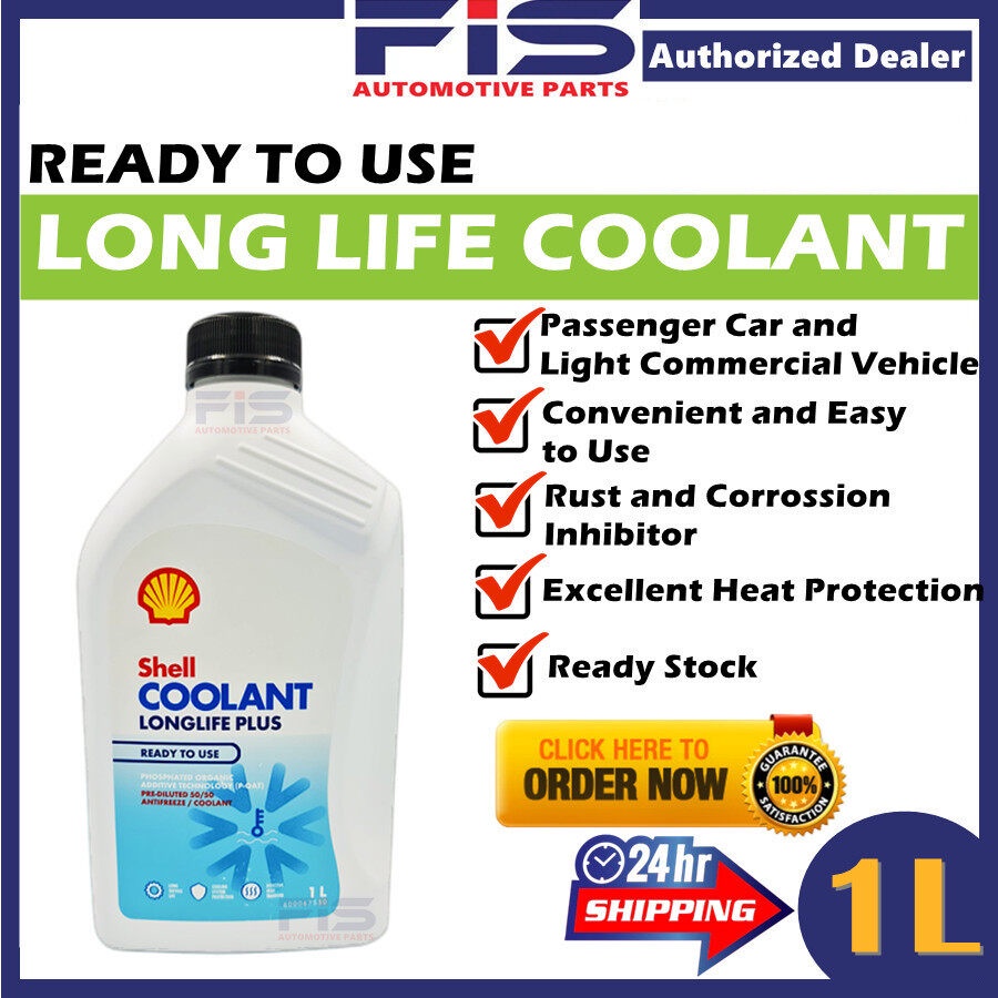 FIS Shell Coolant Long Life Plus Antifreeze 50/50 1Liter Car Truck ...