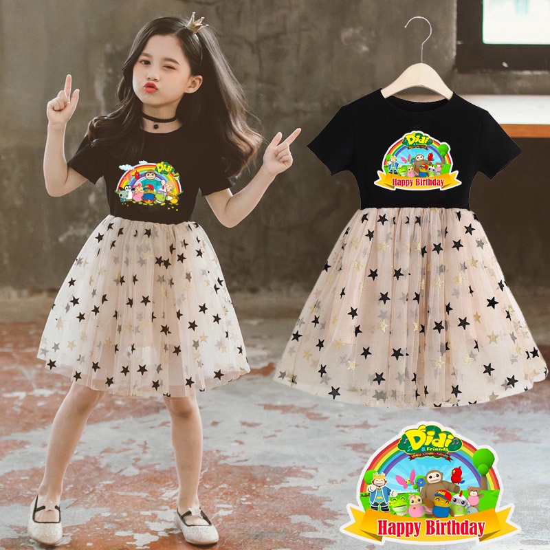 Rainbow Didi and Friends Print New Fairy Star Dress Birthday Party ...