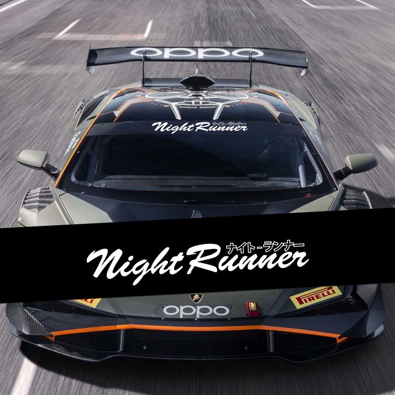 Night runner Night Walker Car Front Gear Car Sticker JDM Low-Lying ...