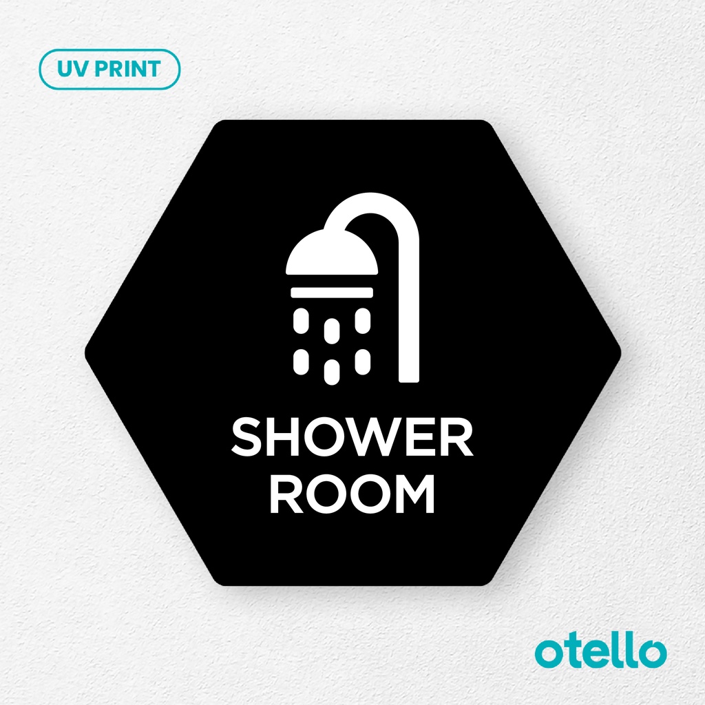 Shower Room Signage Board Acrylic Wall Sticker Acrylic Sign Board ...