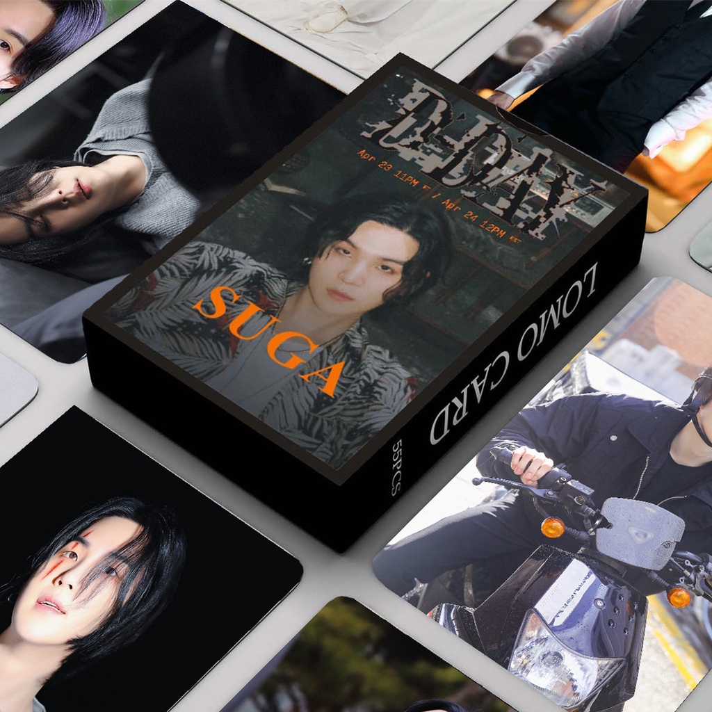 55pcs/box SUGA Album Road To D-Day Photocards BT-S Lomo Cards Bangtan ...