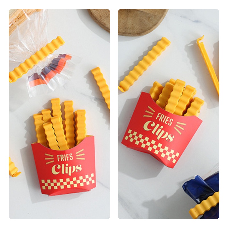 12pcs set Creative French Fries Bag Sealer with Holder Fridge Magnet ...