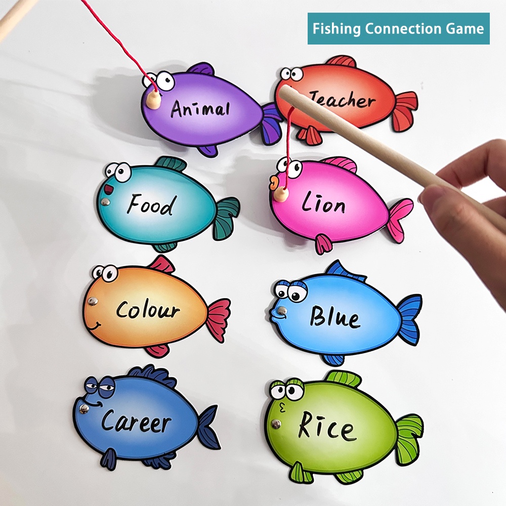 Children's Magnetic plastics Fishing Toy Fishing Game Double Sides ...