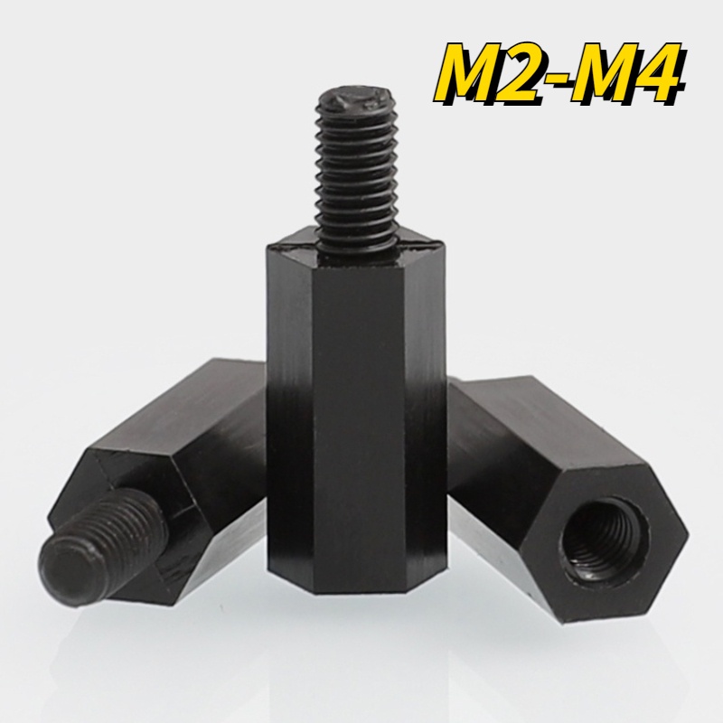 [XNY] M2.5m3m4m5m6 Black Nylon Isolation Column Insulation Single Head ...