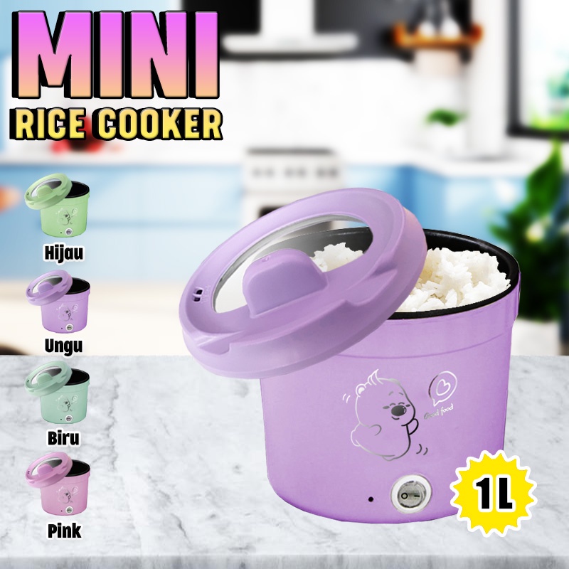 (RX) Multipurpose Mini Rice Cooker 1L Electric Pot/450Watt Rice Cooker ...