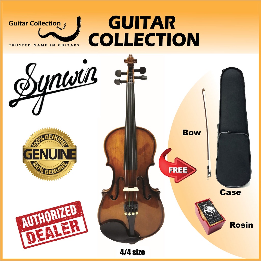 4/4 Size SYNWIN Violin | Case, Bow, & Rosin (Age 12+) | Shopee Malaysia