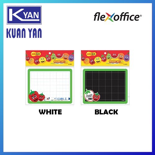 Whiteboard Set 2 In 1 / Whiteboard + Chalkboard / Children Whiteboard ...