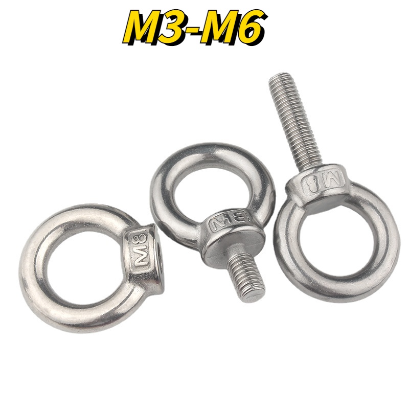 [XNY] 304 Stainless Steel Ring Screw M3/M4/M5/M6 Ring with Ring Lifting ...