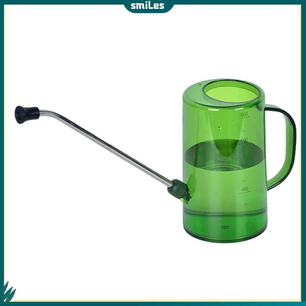 smiles| 1 Set 1000ml Watering Can with Sprinkler Nozzle Long Mouth ...