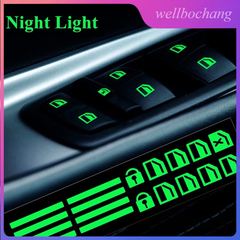 Window Luminous Stickers Luminous Door Button Safety Fluorescent Decals ...