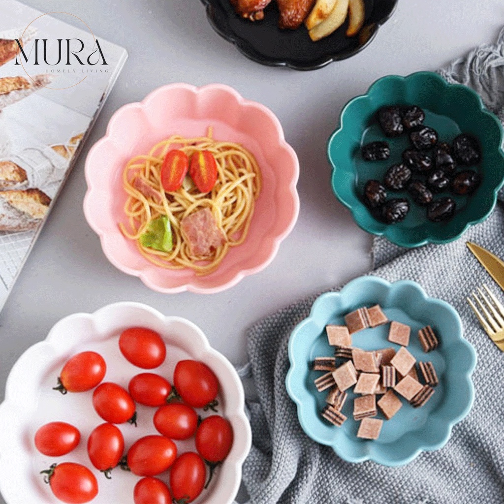 Pinggan Mangkuk Bunga Nordic Style Flower Bowl Microwave Oven Safe ...