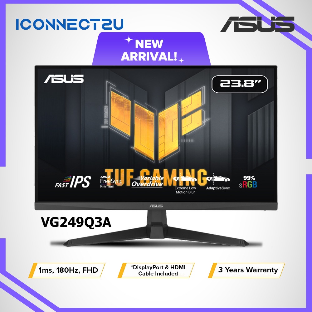 Asus 24" VG249Q3A TUF Gaming Fast IPS FHD 180Hz 1ms Freesync Premium ...