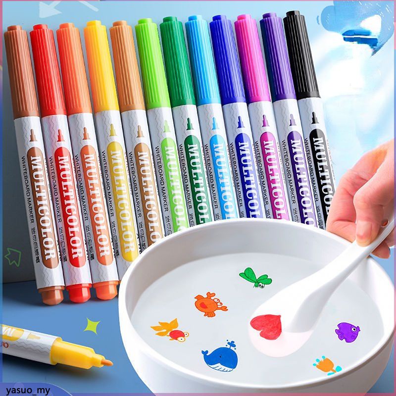12color/set Magical Water Painting Pen Whiteboard Markers Floating Ink ...