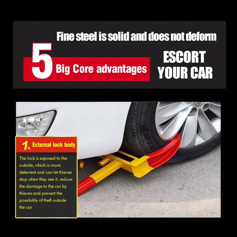Car Wheel Lock Anti-Theft Tyre Car Clamp Padlock of Tyre Clamp Lock ...