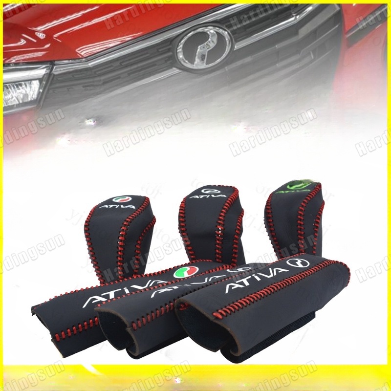 Genuine Leather Gear Knob Cover Handbrake Cover for Perodua Myvi Bezza ...