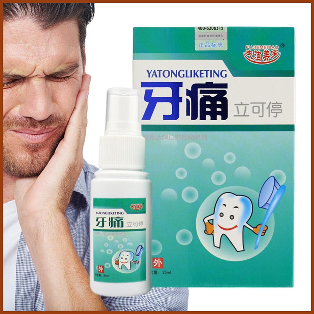 Toothache Relief Spray 35ml Portable Tooth Pain Relief Spray ...