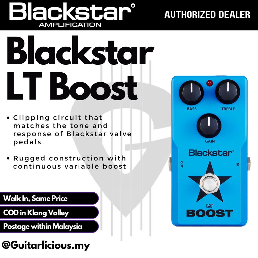 Blackstar LT Boost – Compact Guitar Effect Pedal ( LT Pedal / LT-BOOST ...
