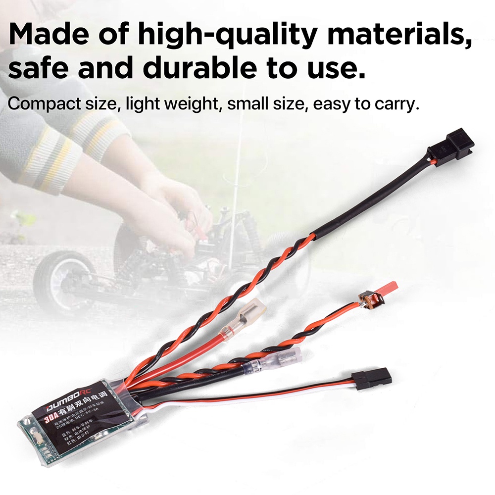 Dumborc 30A Brushed ESC Mini 2S Electric Speed Controller BEC 5V 3A ...