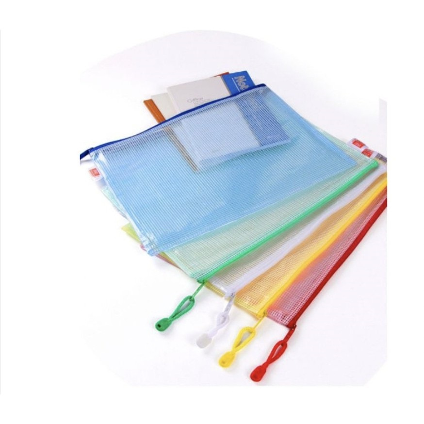 A4 File Folder Document Bag Zip Zipper Bags Waterproof Plastic Pouch ...