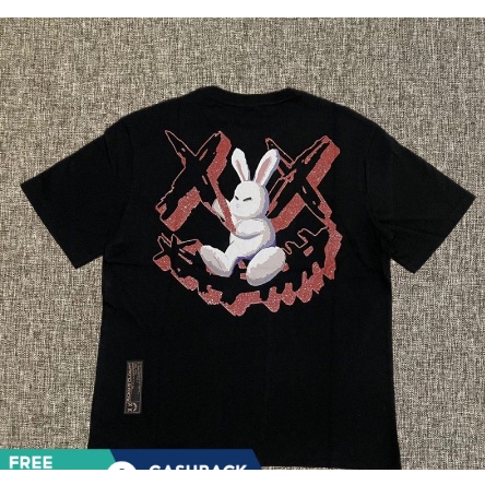 Ricky is the Clown Magic Bunny print cotton casual T-shirt Black Ricky ...