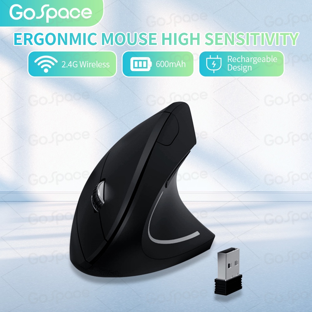 Wireless Mouse 2.4G Wireless Vertical Ergonomic Optical Mouse ...