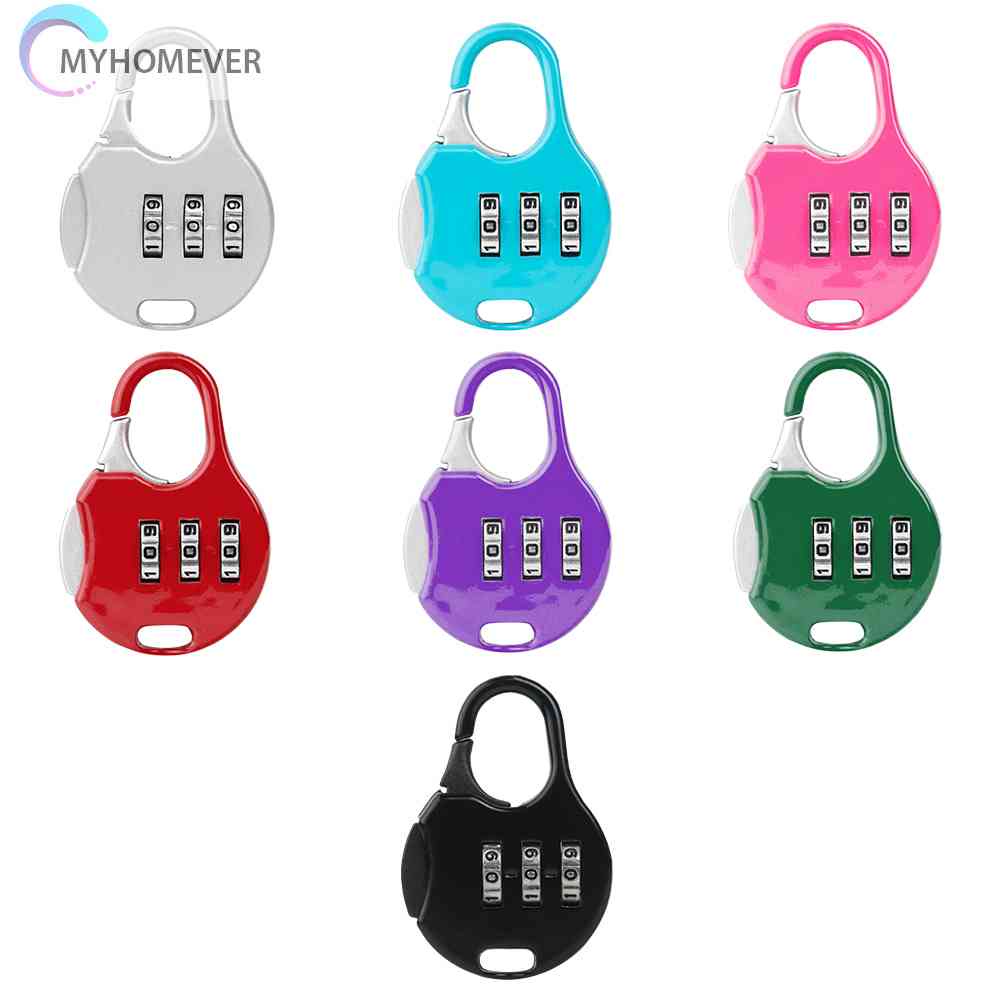 Outdoor Travel 3 Digit Number Combination Password Lock Luggage Anti ...