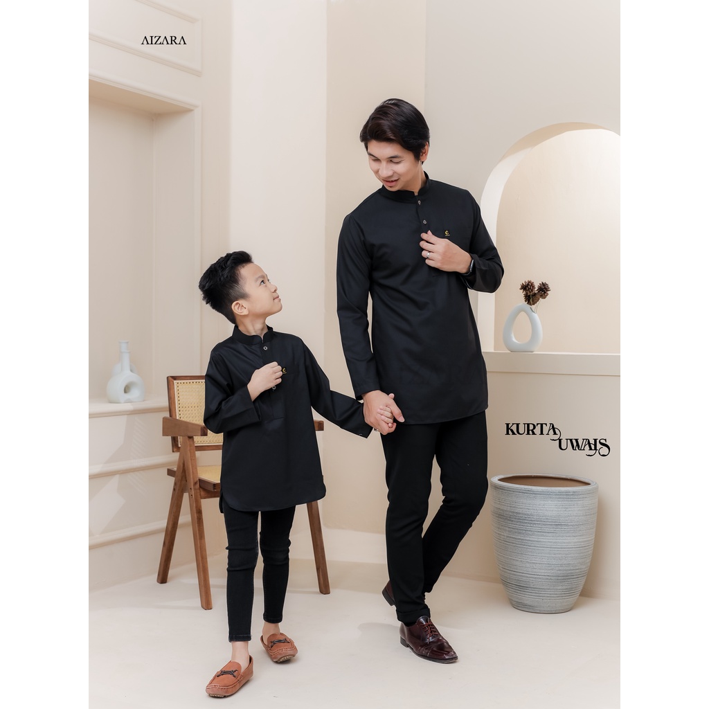 Kurta Uwais | Kurta Cotton | Kurta Moden | Baju Kurta | Kurta Hitam ...